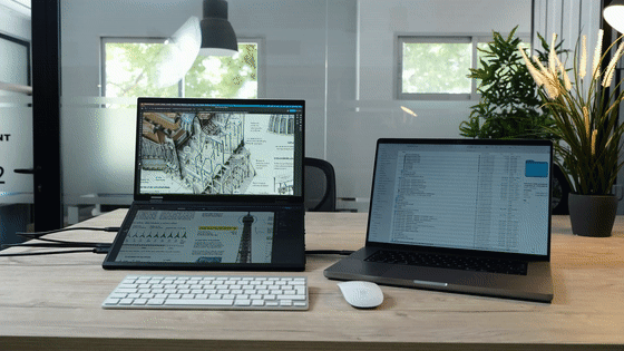 Foldable Monitor Dual Portable Screen Display For Laptop | UPERFECT